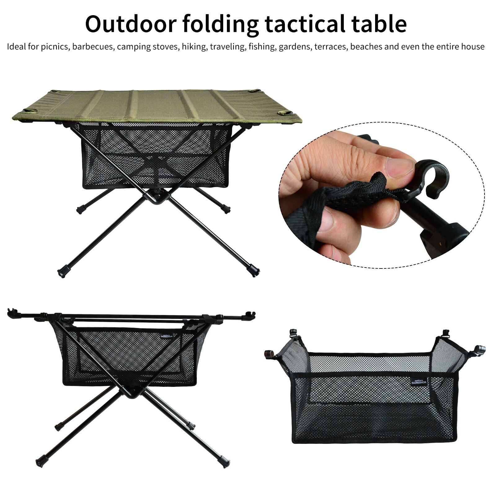 Outdoor Folding Table Net Bag Fine-Knitted Thick N... – Vicedeal