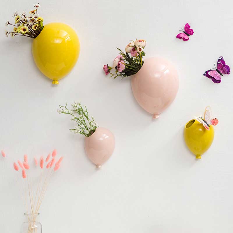 Decorative Balloon Shape Vase for Wall Home Decor ... – Vicedeal