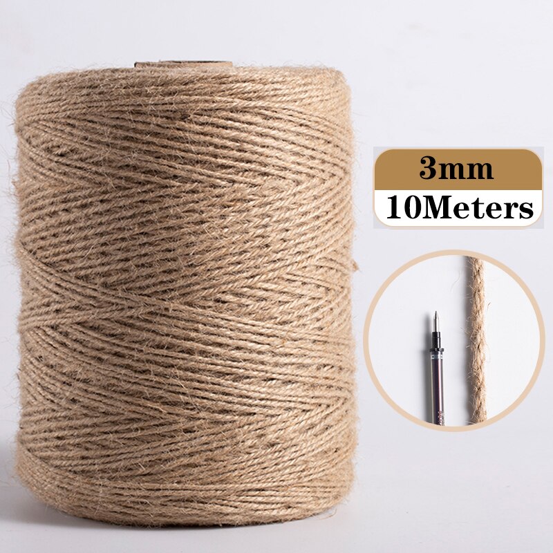 Natural Vintage Jute Rope Ribbon Bow Wrap DIY Jute... – Grandado
