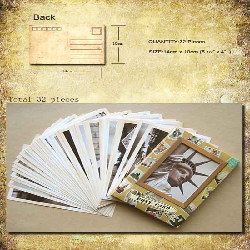 32Pcs Vintage Famous Building Retro Old Travel Pos... – Grandado