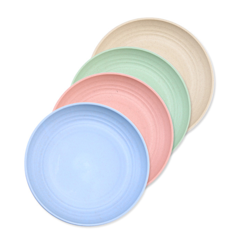 4 stk/sett rent naturlig hvetehalm dessert tallerk... – Grandado