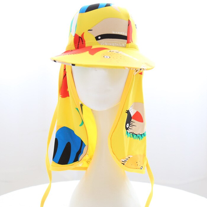 Kids Boy Girl Flap Cap Cartoon UPF 50+ Sun Protect... – Grandado