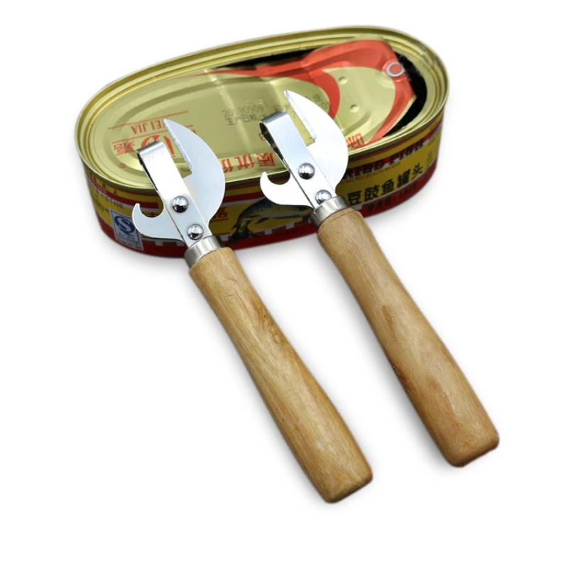 Portable Manual Can Opener With Wooden Handle Lid ... – Grandado