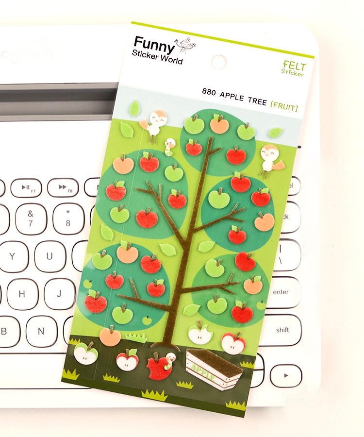 Leuke Vilt Apple Peer Boom Stickers Koreaanse Oors... – Vicedeal