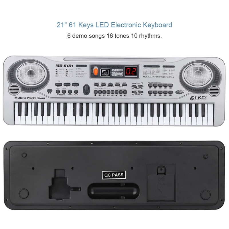 -61-Key Keyboard Piano Piano Led Instrument Keyboa... – Grandado