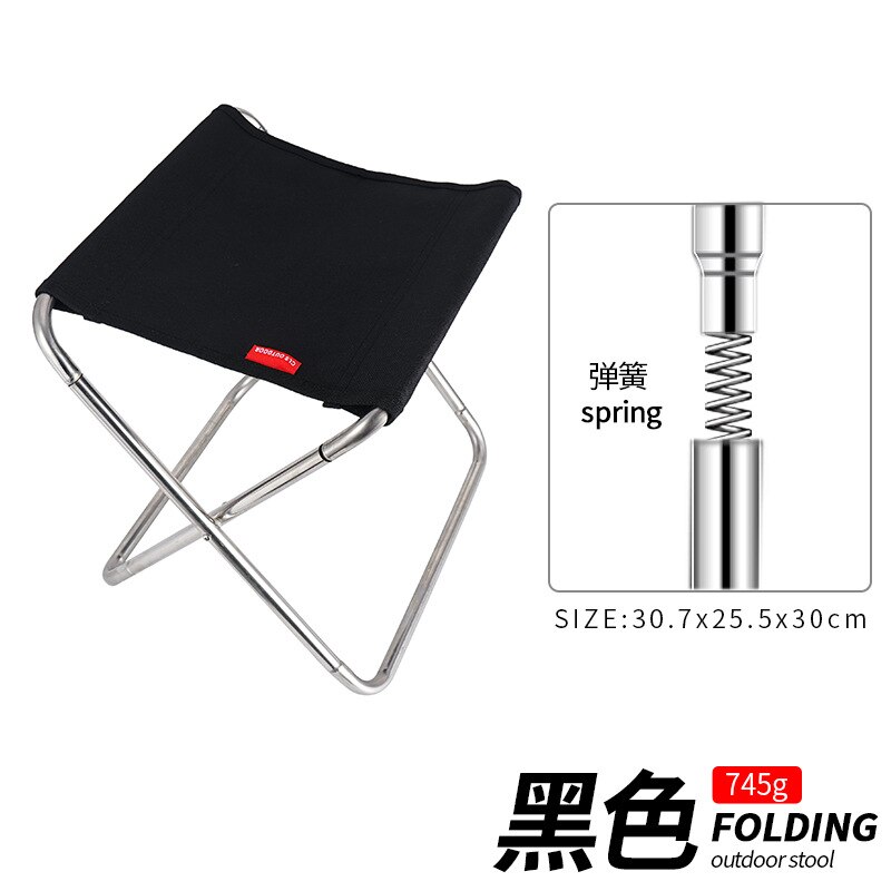 stainless steel spring folding chair outdoor fishi... – Vicedeal
