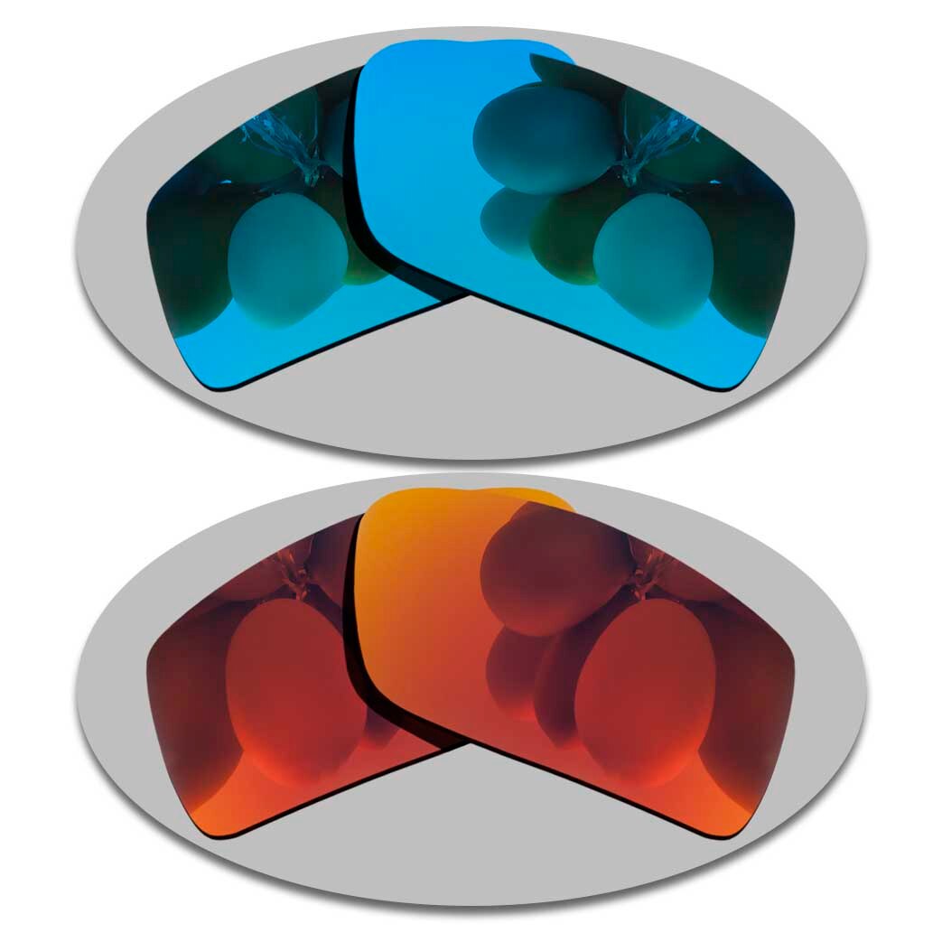 Sky Blue&Fire Red Lenses Replacement For-Spy O... – Grandado