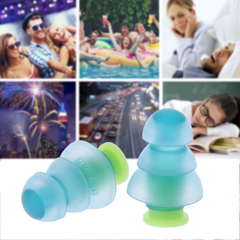 1 Pair Silicone Earplugs Noise Cancelling Reusable... – Grandado