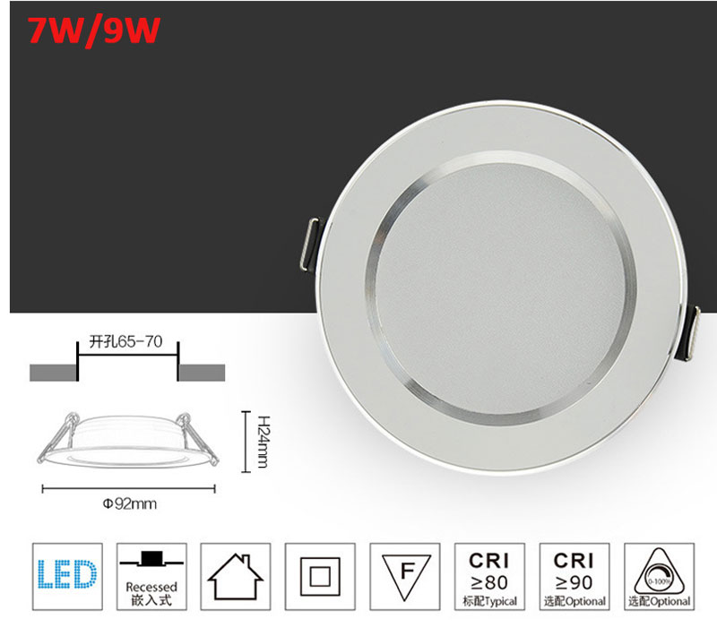 Ultra Thin LED Downlight 7W 9W 12W 15W Round Reces... – Grandado