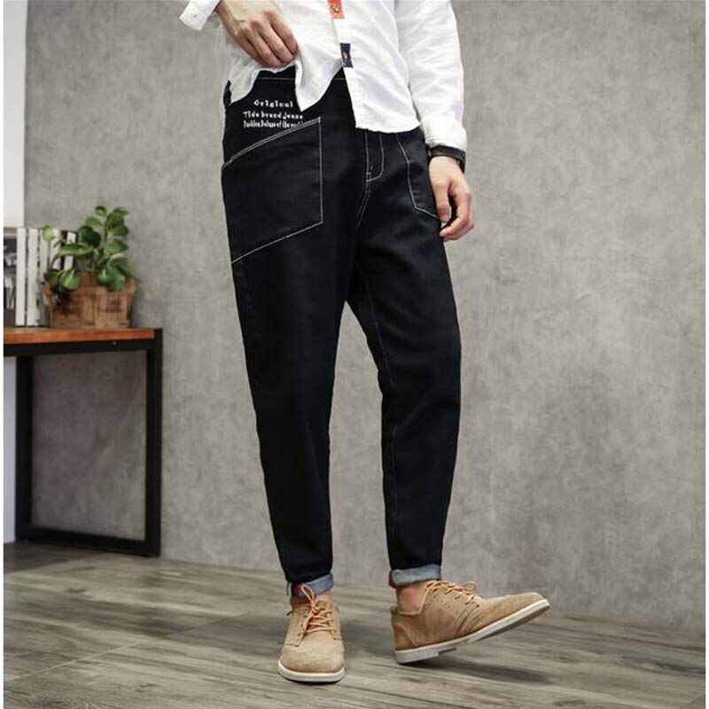 Plus Size 5XL Loose Pencil Jeans Autumn Mens Elast... – Grandado