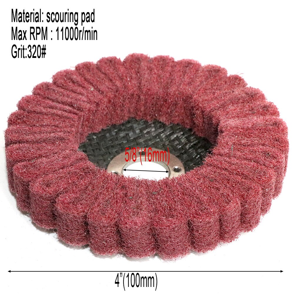 4" inch Scouring pad Buffing Wheel Nylon Fibe... – Grandado