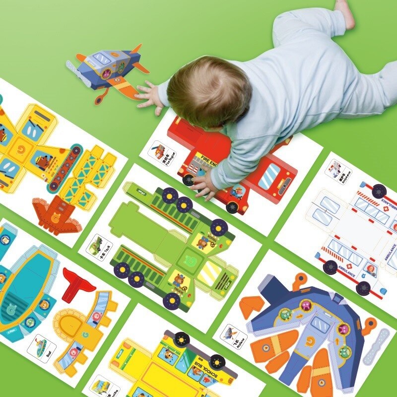 3D Origami Paper Cartoon Animal Toys Children Craf... – Grandado