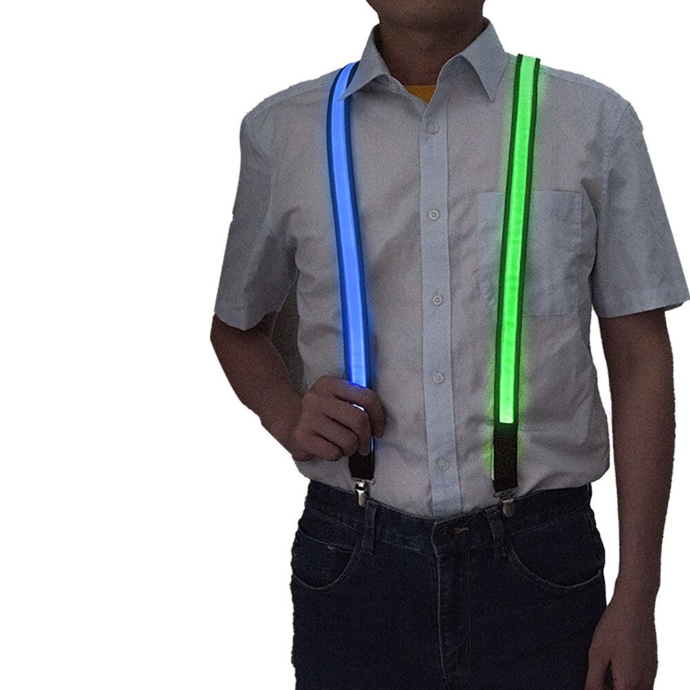 LED Clip-on Suspenders Glowing Adjustable Printing... – Vicedeal
