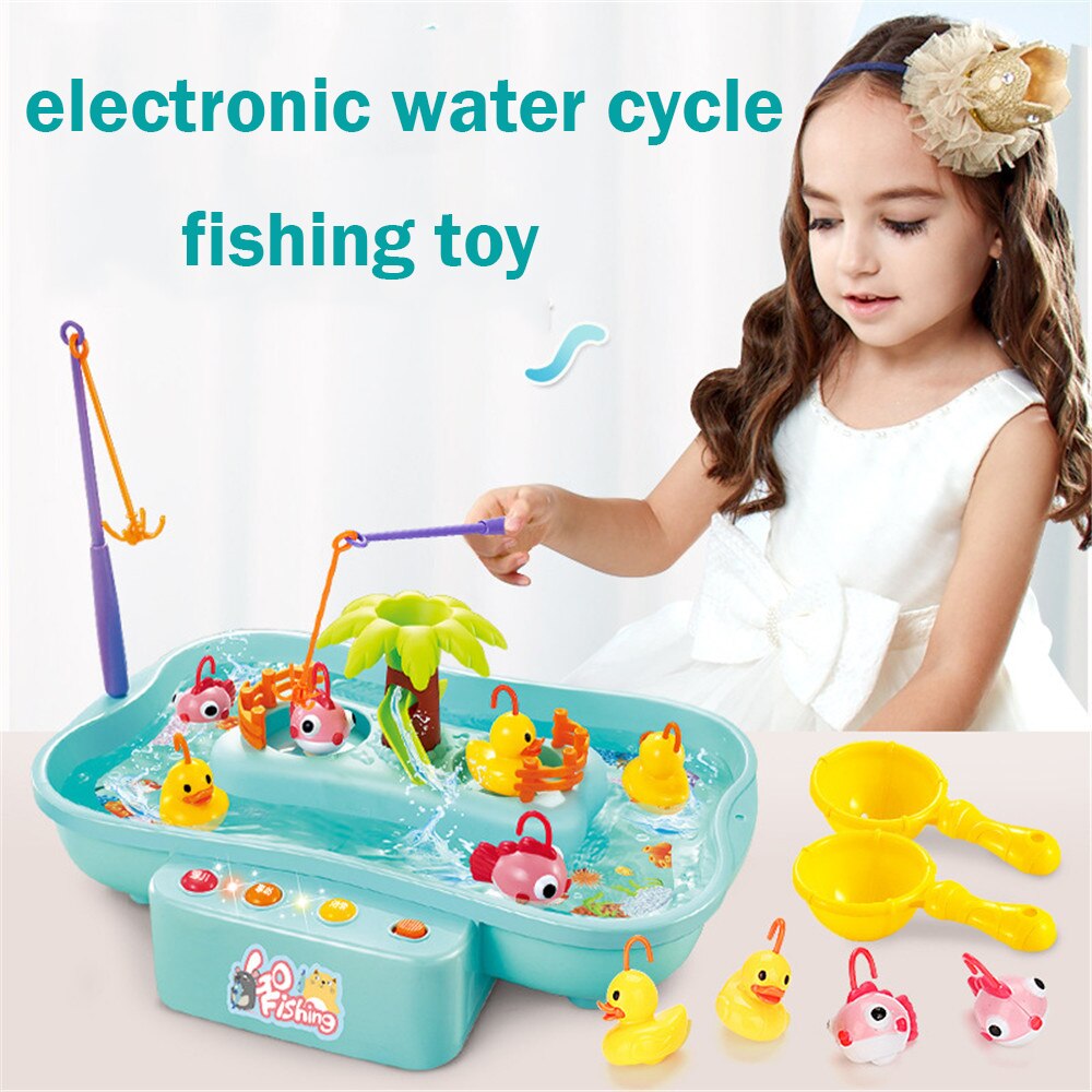 Kids Fishing Toys Electric Water Cycle Music Light... – Grandado