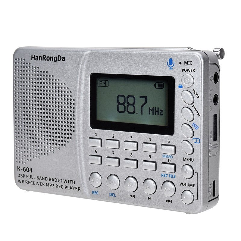 HanRongDa Desktop Radio Weather Band Card Radio Re... – Grandado