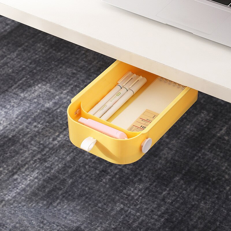 Under Desk Drawer Self Adhesive Storage Box Hidden... – Vicedeal