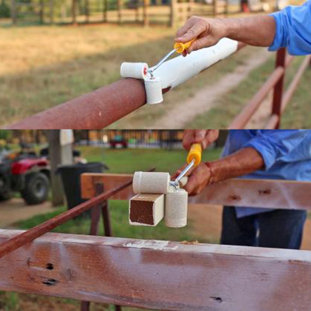 Roll All Dual Paint Roller Helps Paint Fencing Pol... – Vicedeal