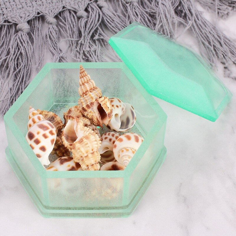Hexagonal Storage Box Epoxy Mould Crystal Table To... – Grandado