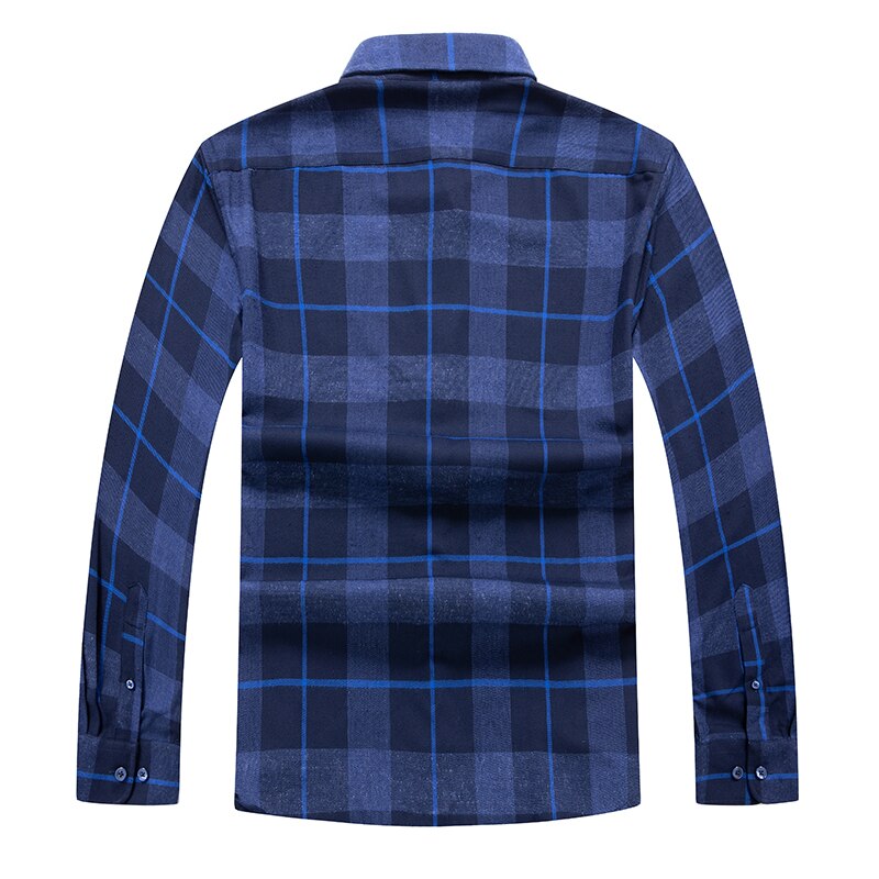 Plus size 8XL 7XL Men Plaid Shirt Autumn winter Ca... – Grandado