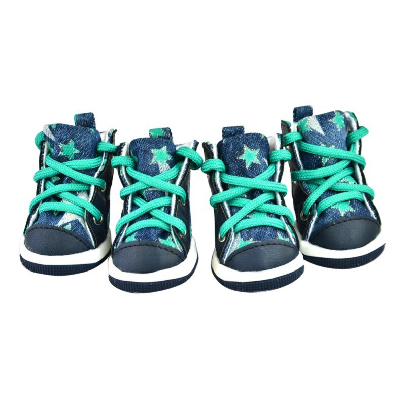 4 Uds zapatos para perros de mezclilla para perros... – Vicedeal