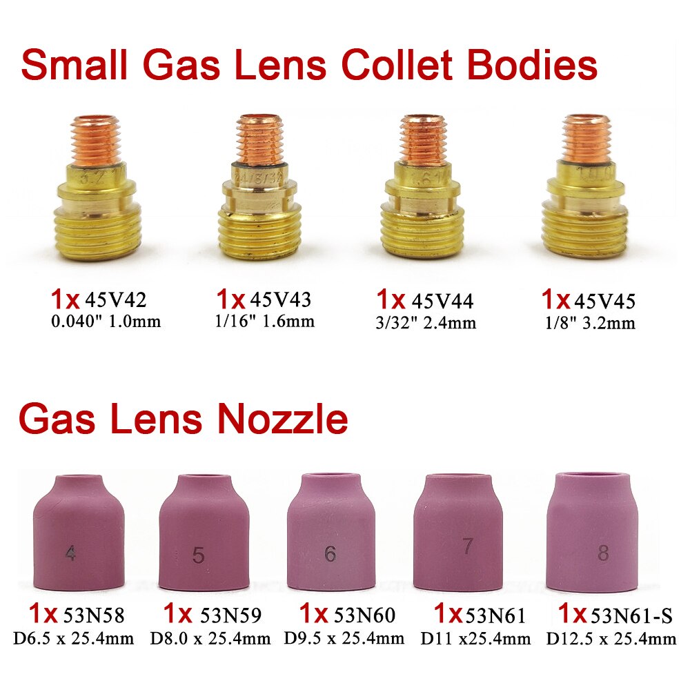 17Pcs TIG Welding Torch Stubby Gas Lens Accessory ... – Grandado