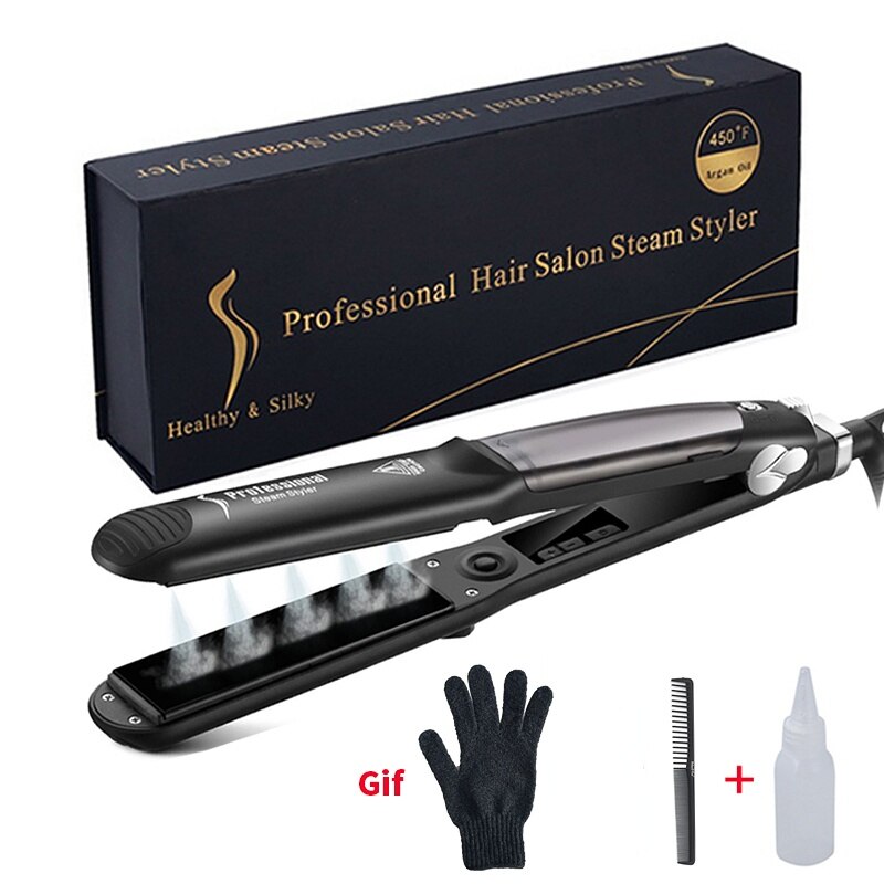 Steam Hair Straightener LED Ceramic Vapor Spary Fl... – Grandado