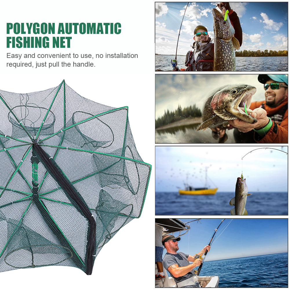 6/8 Holes Automatic Fishing Mesh Nylon Foldable Sh... – Grandado