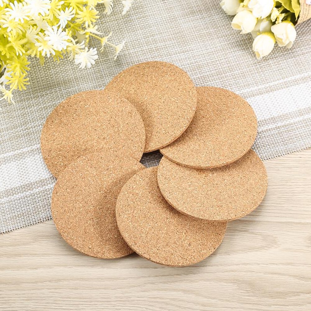 10PCS Coaster Cork Tea Cup Mats Wooden Round Insul... – Grandado