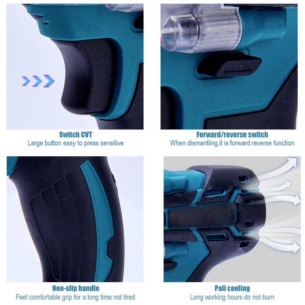 3 In 1 18V 13mm Brushless Electric Screwdriver Hig... – Grandado