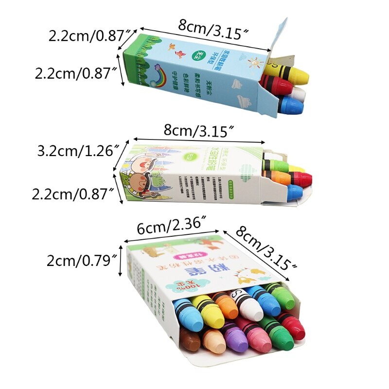 4/6/12 Colors Non Toxic Water Soluble Chalk Drawin... – Grandado