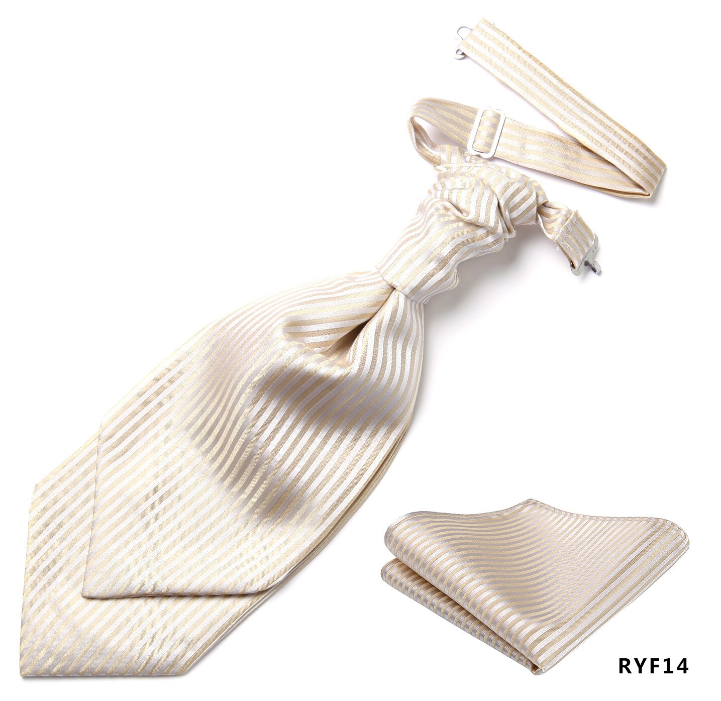 HISDERN Satin Casual Paisley Stripe Ascots Wedding... – Grandado