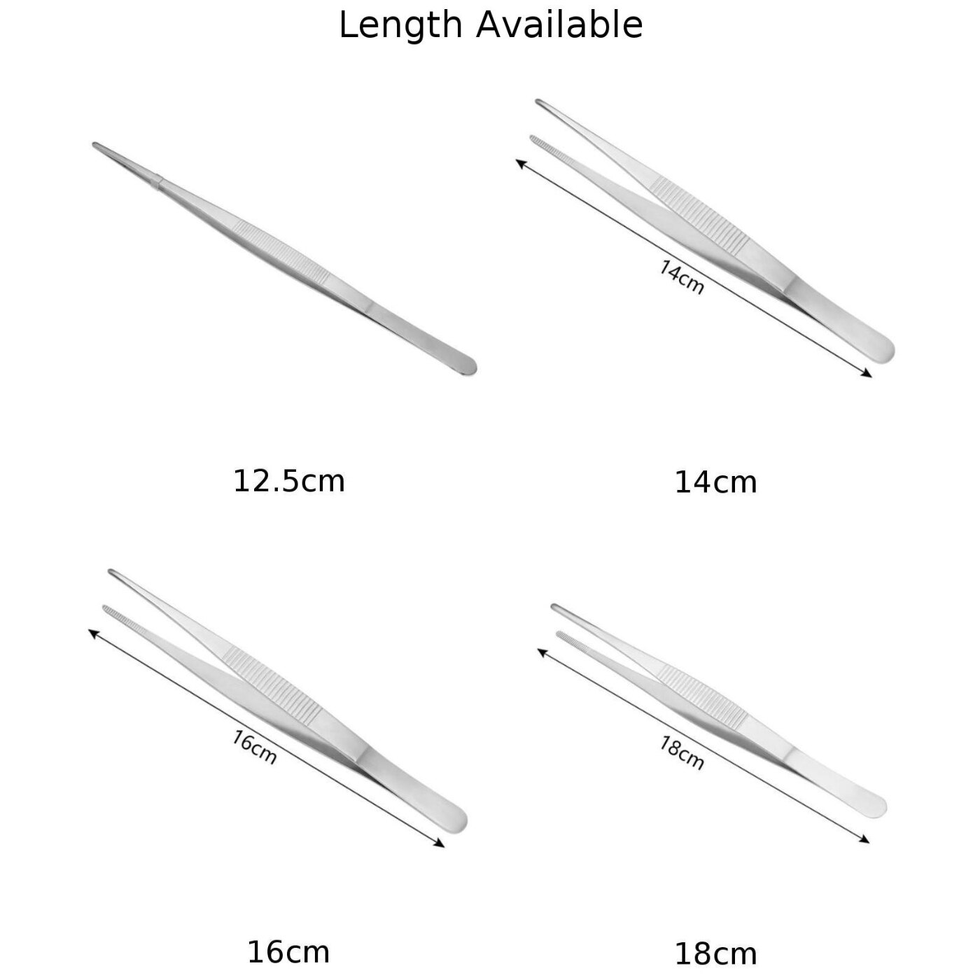 12.5-18cm Long Food Serving Tongs Straight Tweezer... – Grandado