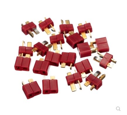 Red electric male female rc model toy Ultra T Deans connector plug ...