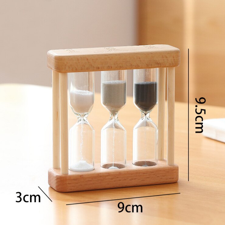 wooden hourglass ornaments 1/3/5 minutes hourglass... – Grandado