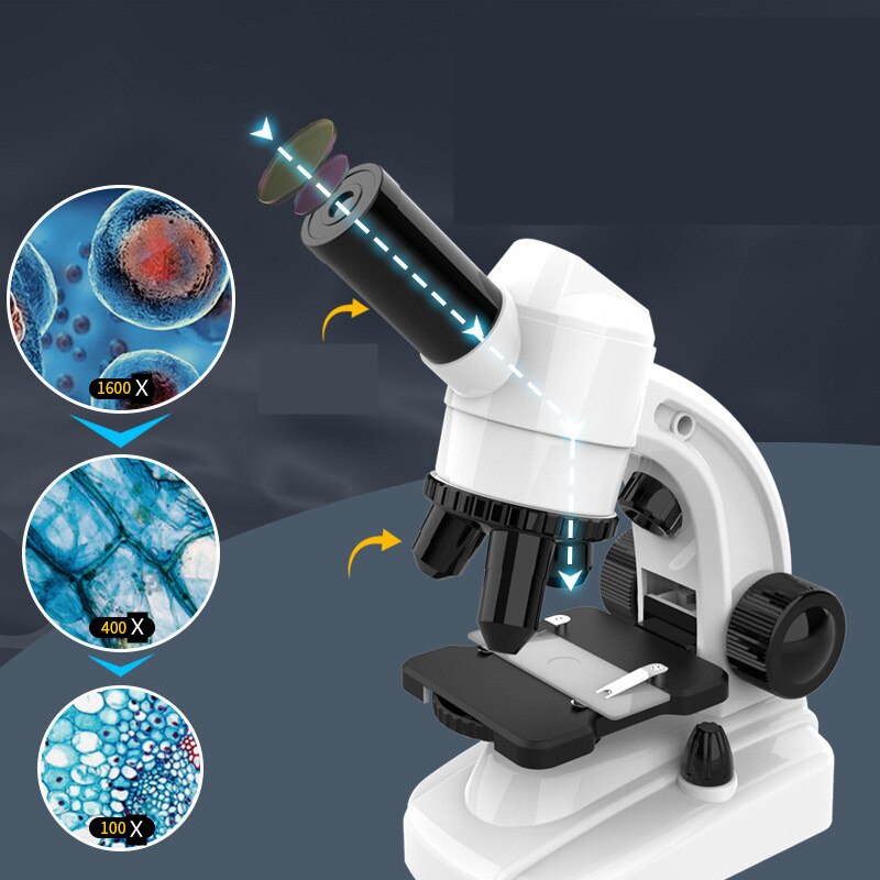Optical microscope toys 1600 times biological chil... – Grandado