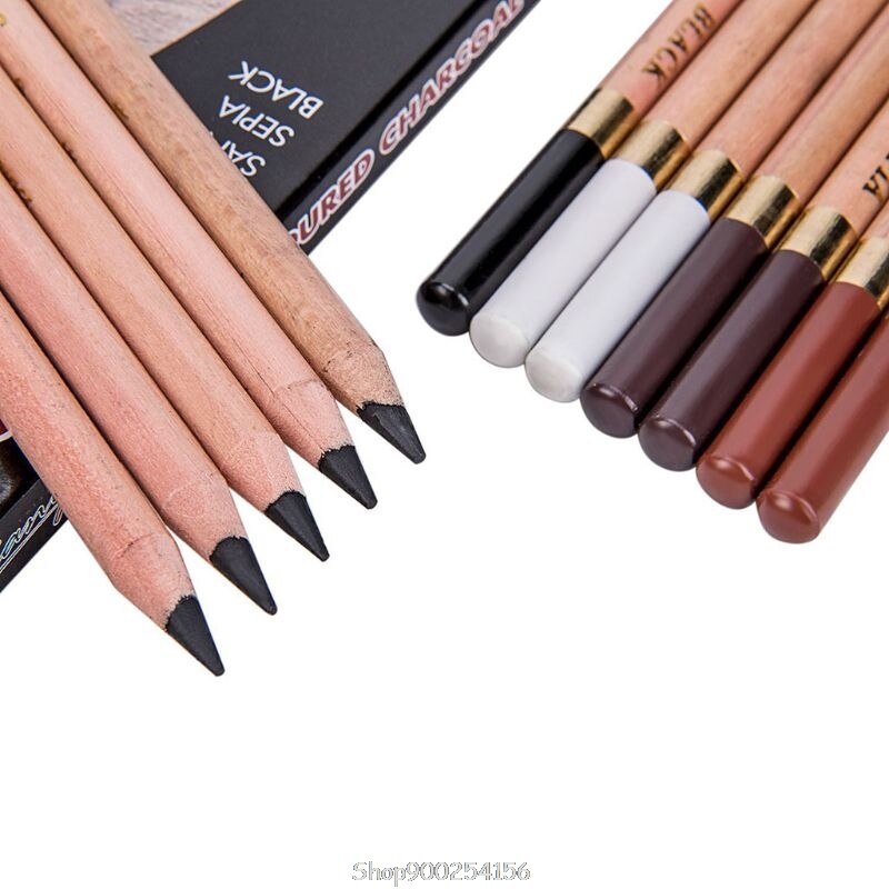 12pcs/box Soft Pastel Wooden Pencil Crayon Charcoa... – Vicedeal