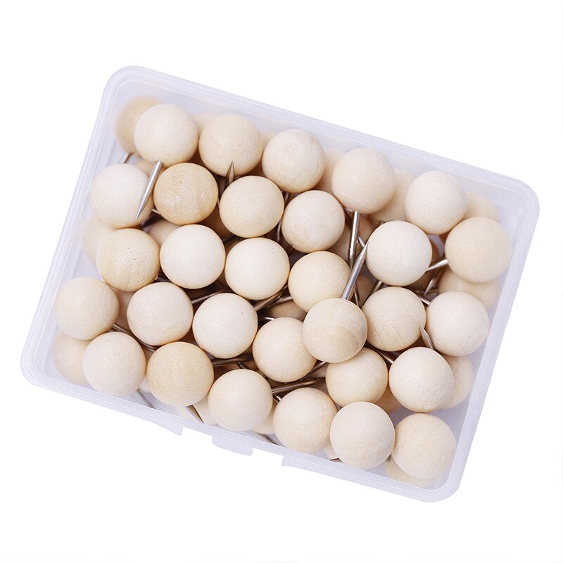 60PCS Wooden Thumbtack Drawing Push Pins for Photo... – Grandado