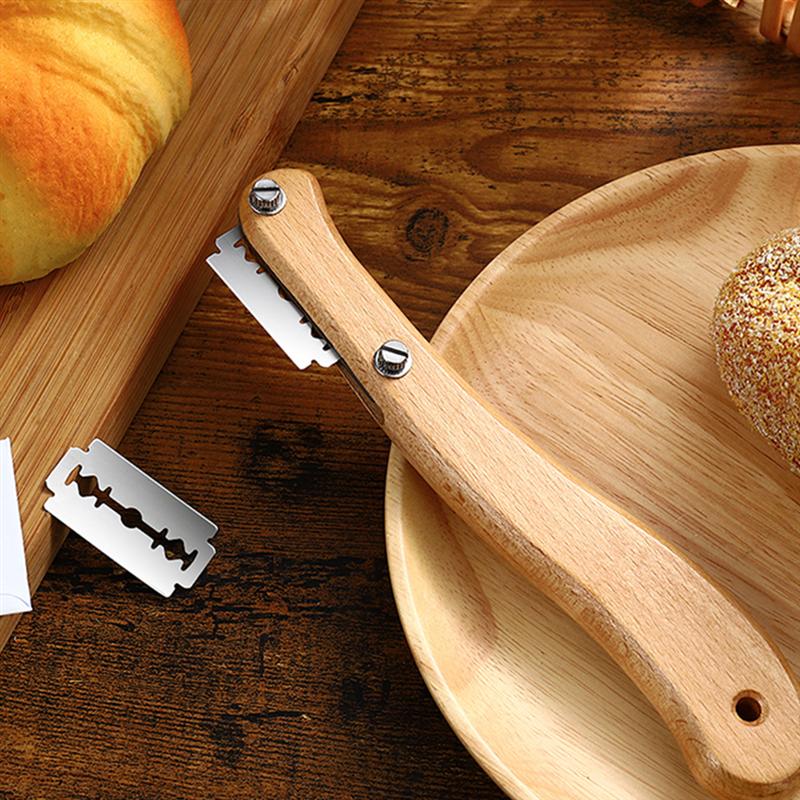 1 Set Stainless Steel Wooden Dough Scoring Knives ... – Grandado