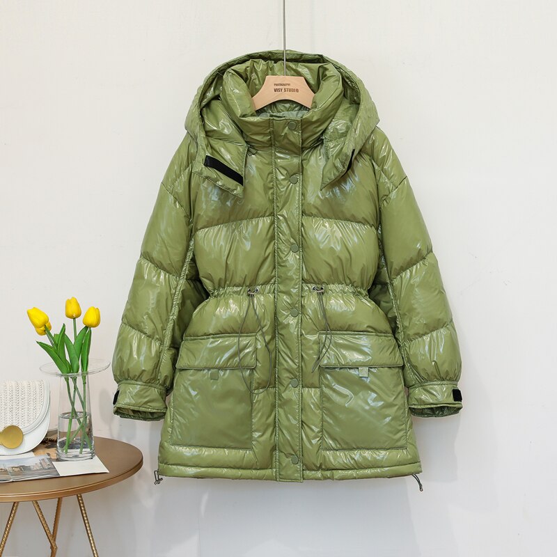 90% witte eendendonsjacks winterjas dames sneeuwk... – Vicedeal