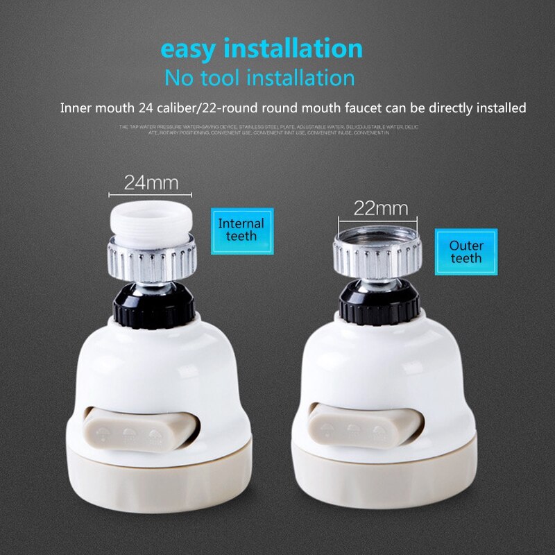 360 Rotary Faucet Booster Kitchen Filter Water Sav... – Vicedeal