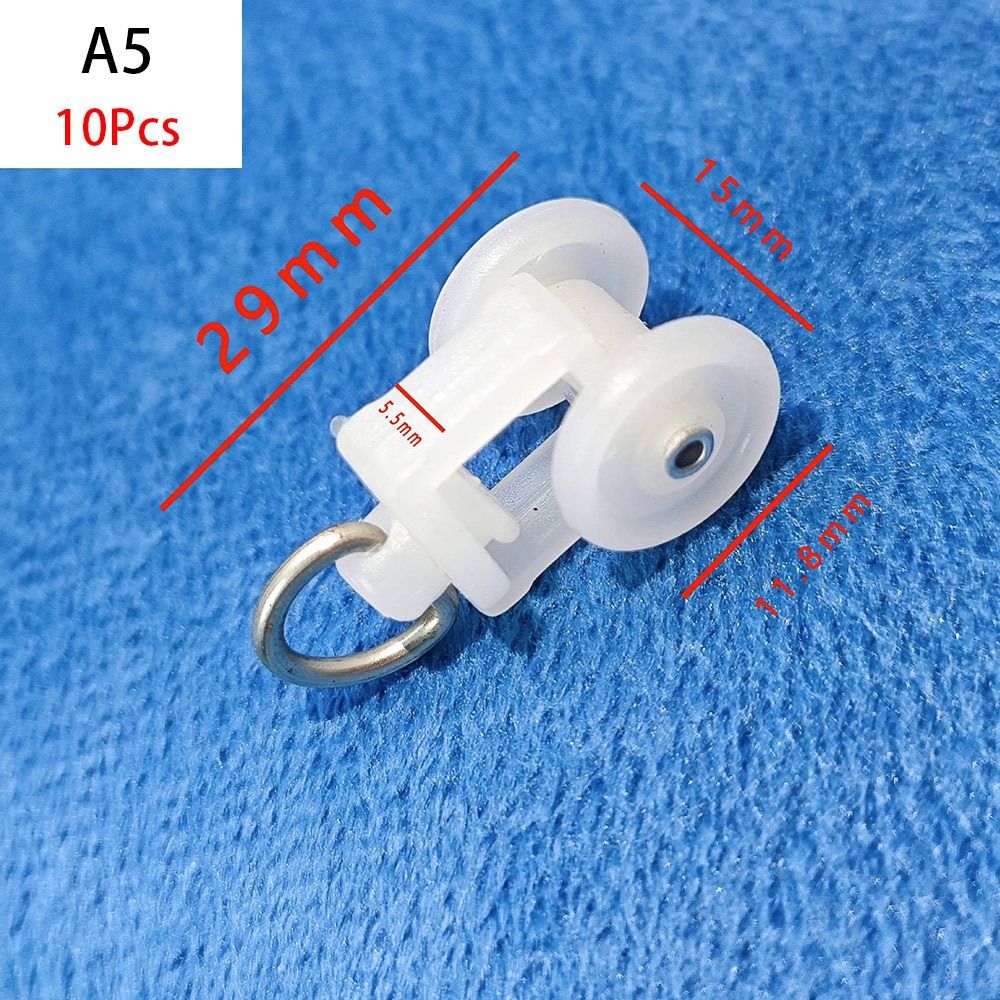 10Pcs Curtain Wheels Rail Pulley Straight Curved T... – Grandado