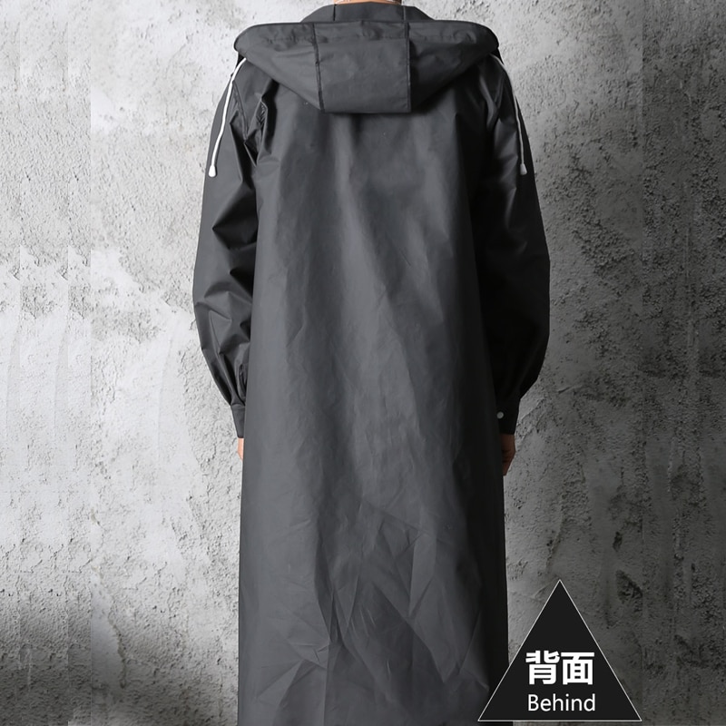 black adult waterproof EVA long men women raincoat... – Grandado
