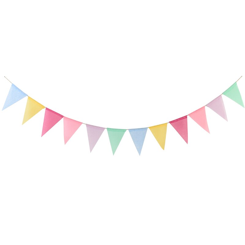 12 Flags 4M Colorful Linen Banners Wedding Bunting... – Grandado