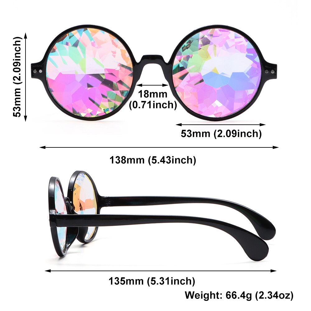 Kaleidoscope Glasses Rainbow Prism Diffraction Cry... – Vicedeal