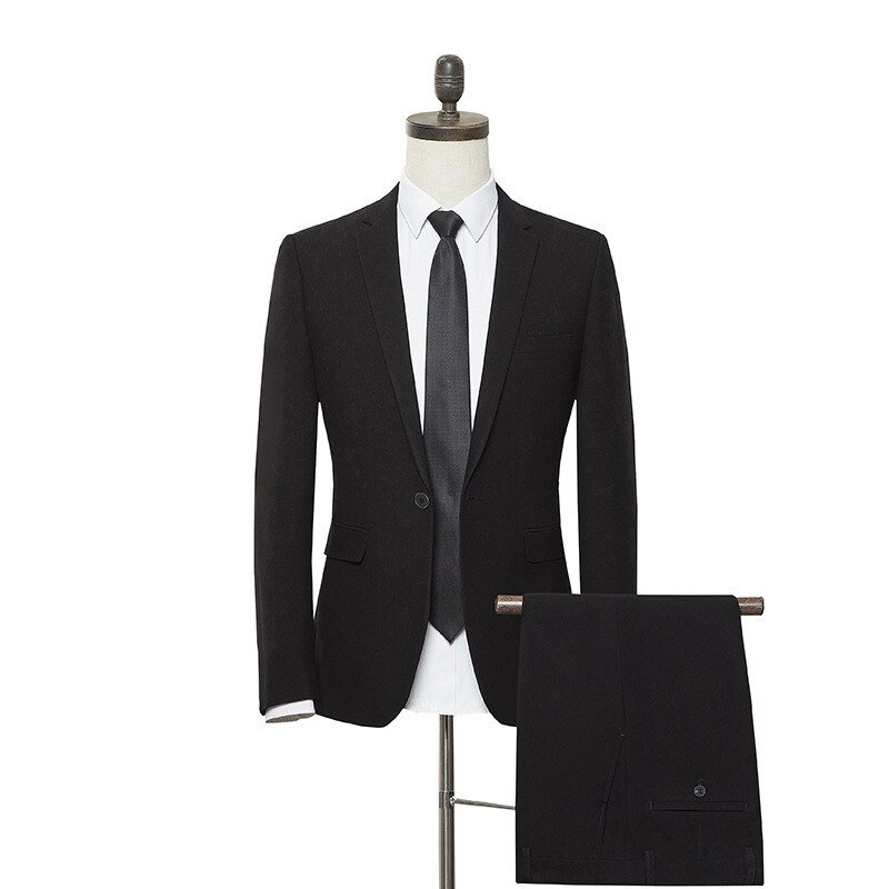 Mannen Zwart Pak Mannelijke Slim Fit Formele Party... – Grandado