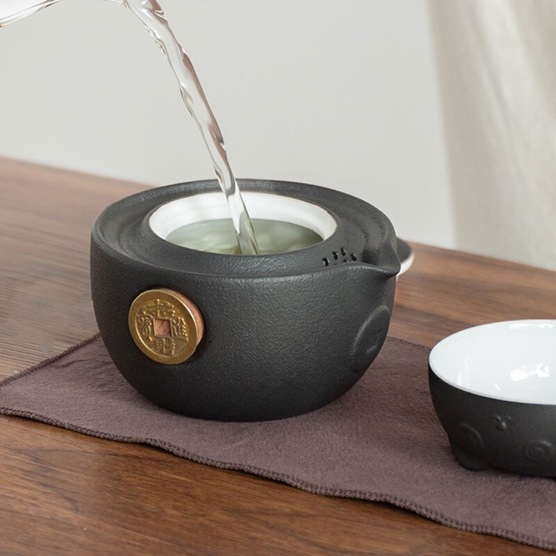 Cat Series Travel Portable Ceramic Tea Set with Te... – Grandado