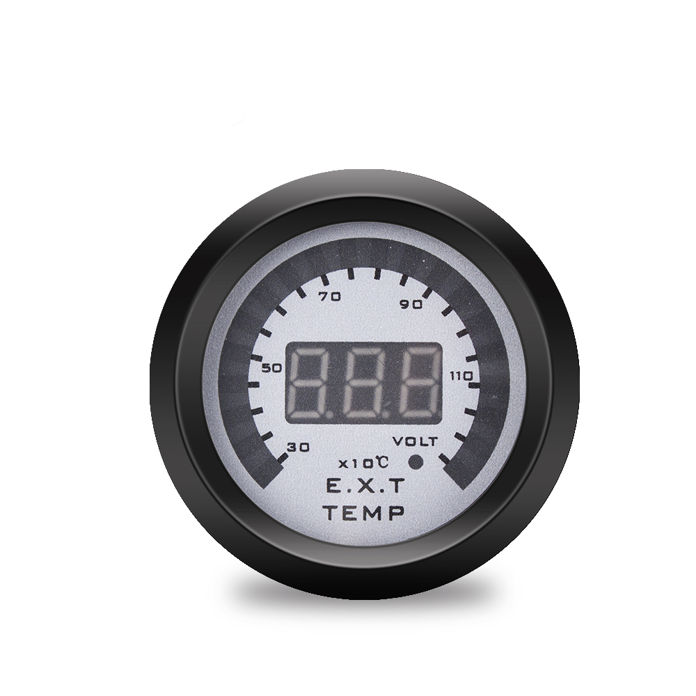 52MM Digital LED EXT Abgas temp Gauge + Voltmeter ... – Vicedeal