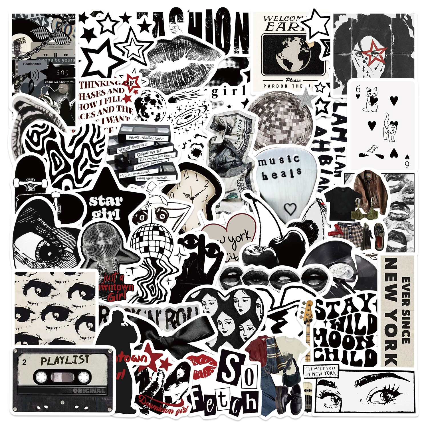 50/100pcs Downtown Girls Aesthetic Y2K Graffiti St... – Grandado