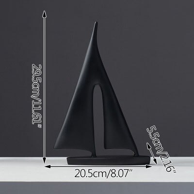 Strongwell Modern Sailing Boat Abstract Statue Whi... – Grandado