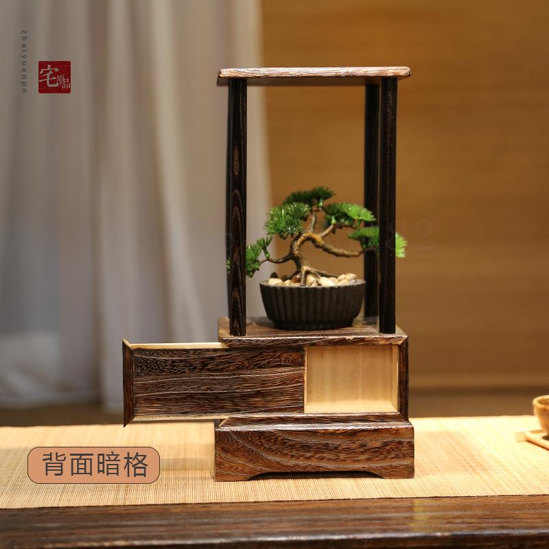 Solid wood Japanese pot stand Tea ceremony decorat... – Grandado